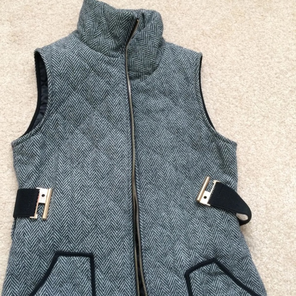 Herringbone Quilted Tunic Vest - Gem